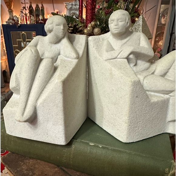 Marbell | Other | Host Pick Marbell Stone Art Deco Sculpture Bookends ...